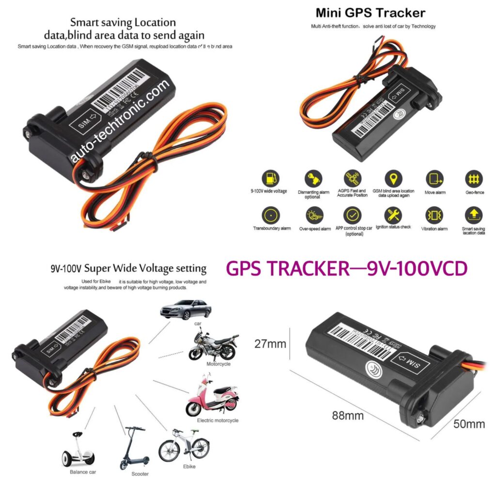 GPS tracker (localizador/seguridad) 9V-100V | AUTO-TECHTRONIC